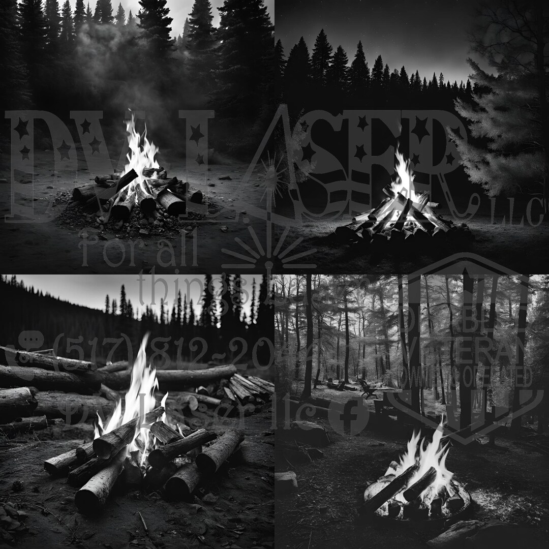 Camp Fire - Laser Ready Files - Engrave & Print - Etsy