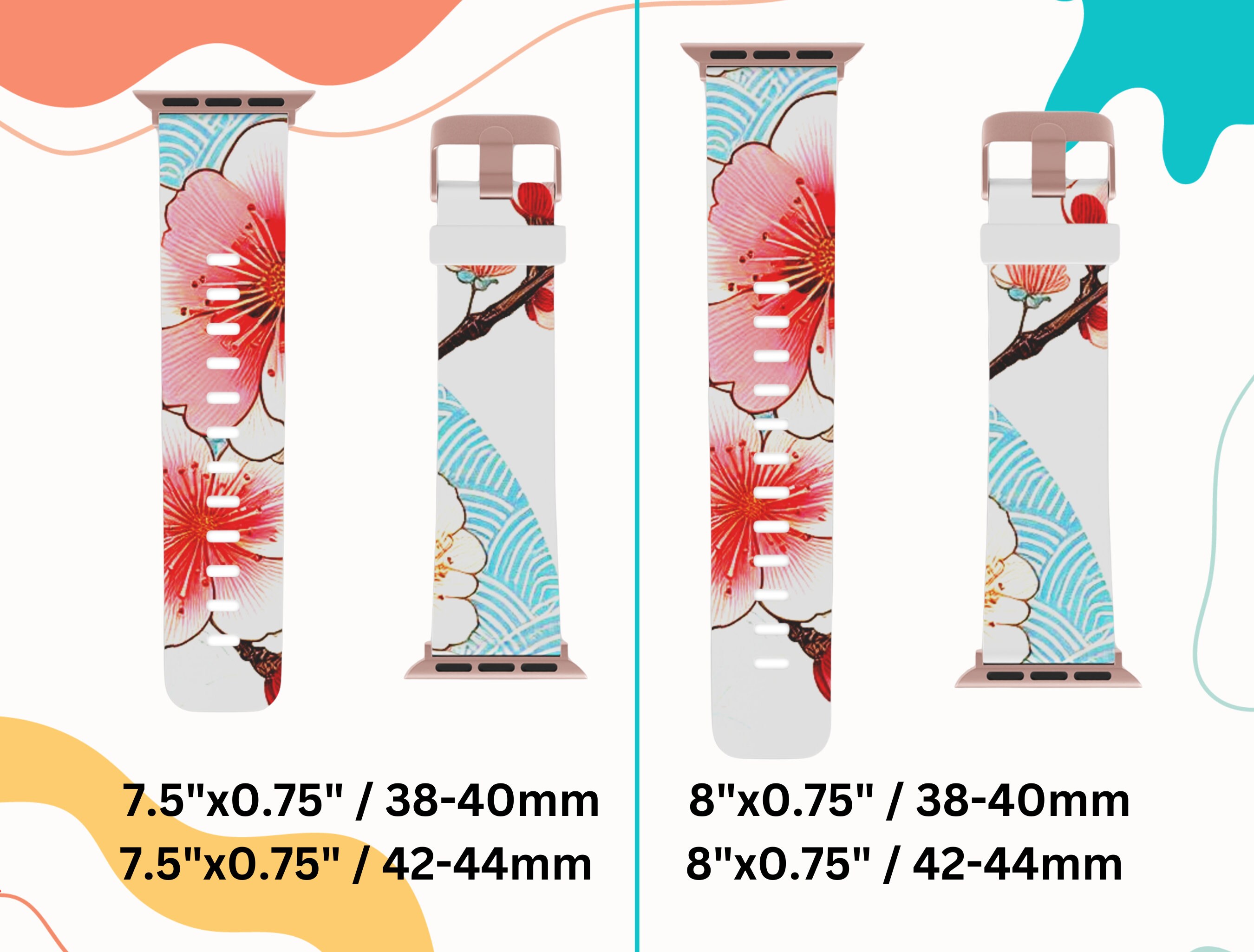 Japanese Ukiyoe Sakura Apple Watch Band - Etsy