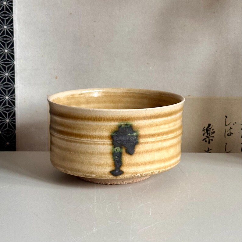 Vintage Ki-seto Hira Chawan: Japanese Mino Ware Matcha Tea Bowl - Etsy