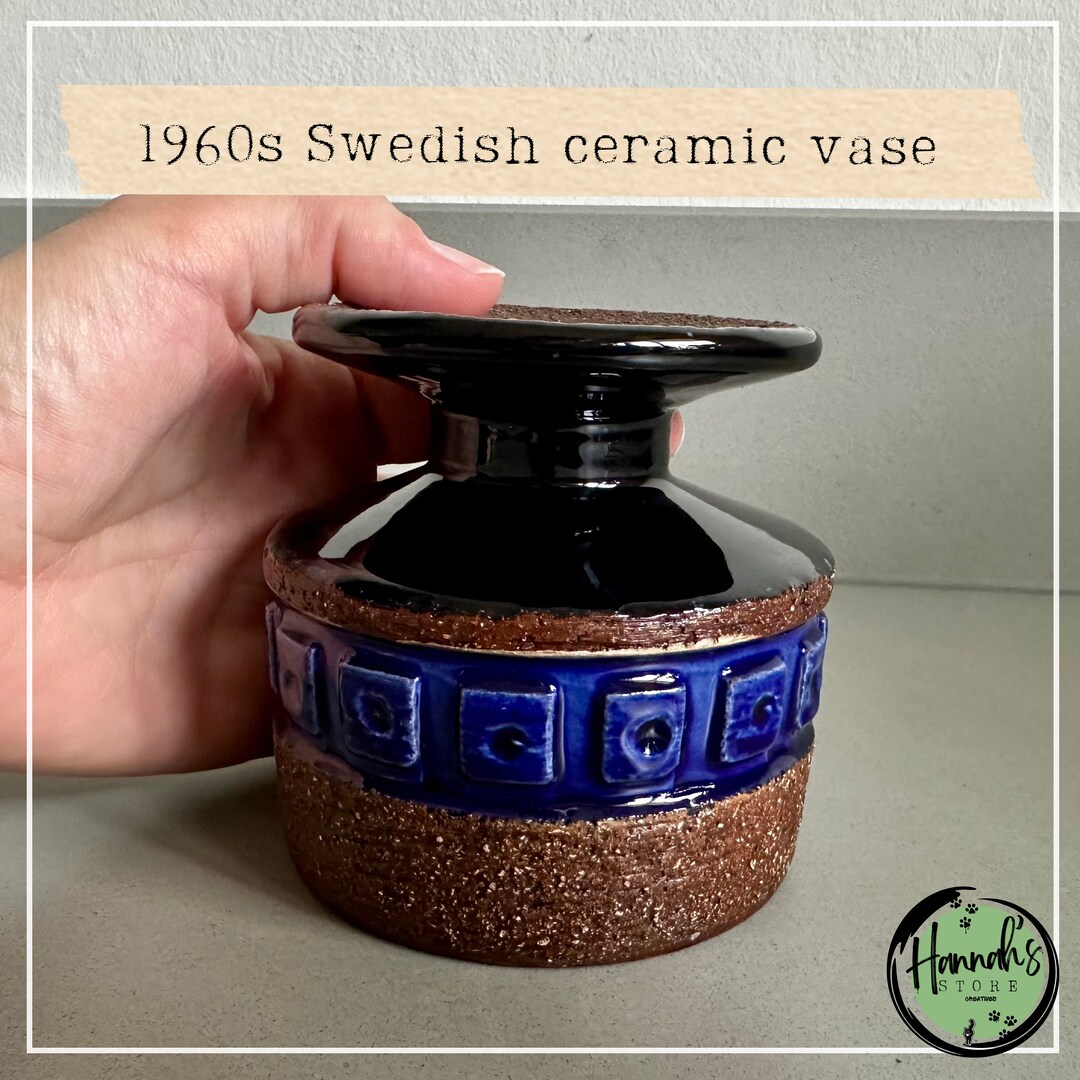 Vintage Eke Bjerén Gabriel Keramik Vase Scandinavian Studio Pottery ...