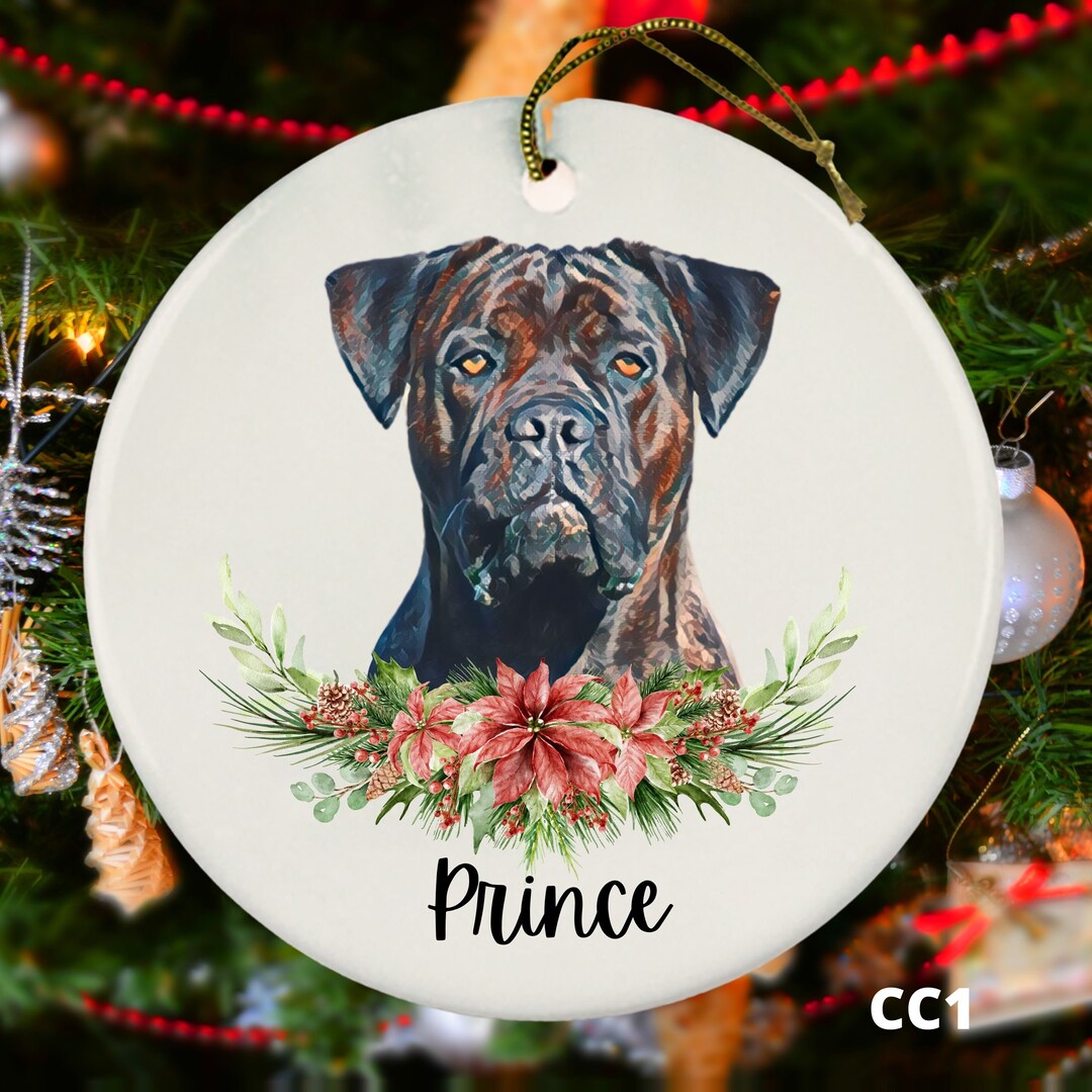 Cane Corso Christmas Ornament - Picture Options - Custom Dog Gift ...