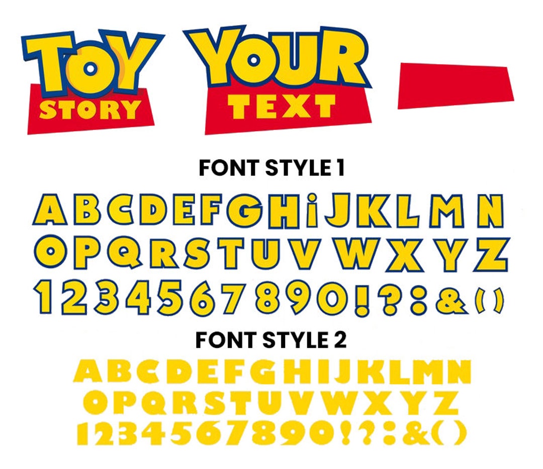 Toy Story FONT SVG, Toy Story SVG, Toy Story Alfabeto Svg, Letras de ...