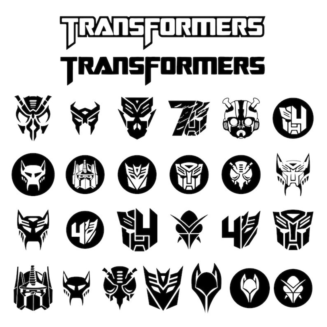 Transformadores Svg Transformador SVG Caras Transformadores - Etsy México