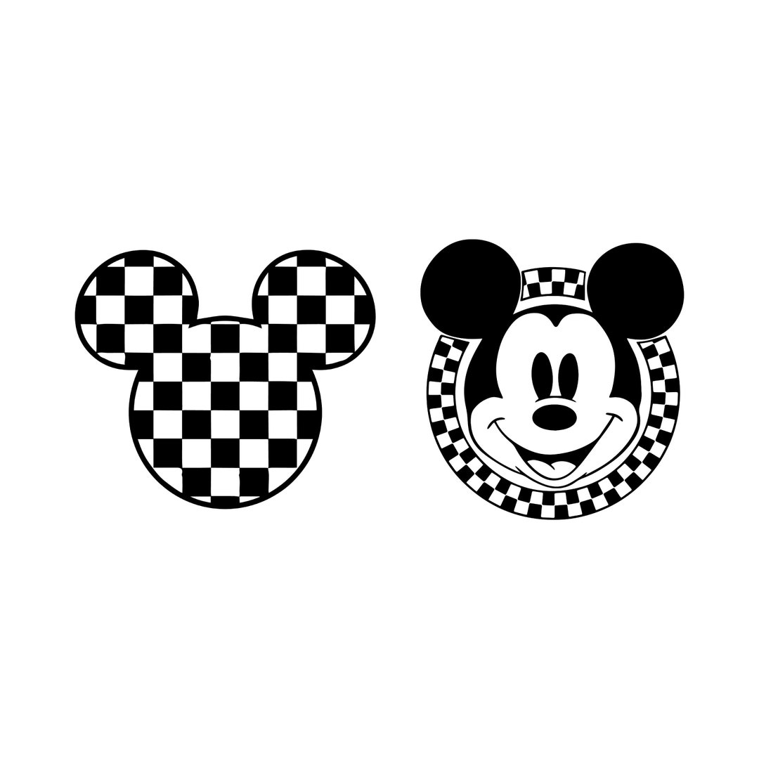 Checkered Mickeyy Svg Png, Checkered Mouse, Mouse and Friends Checkered ...