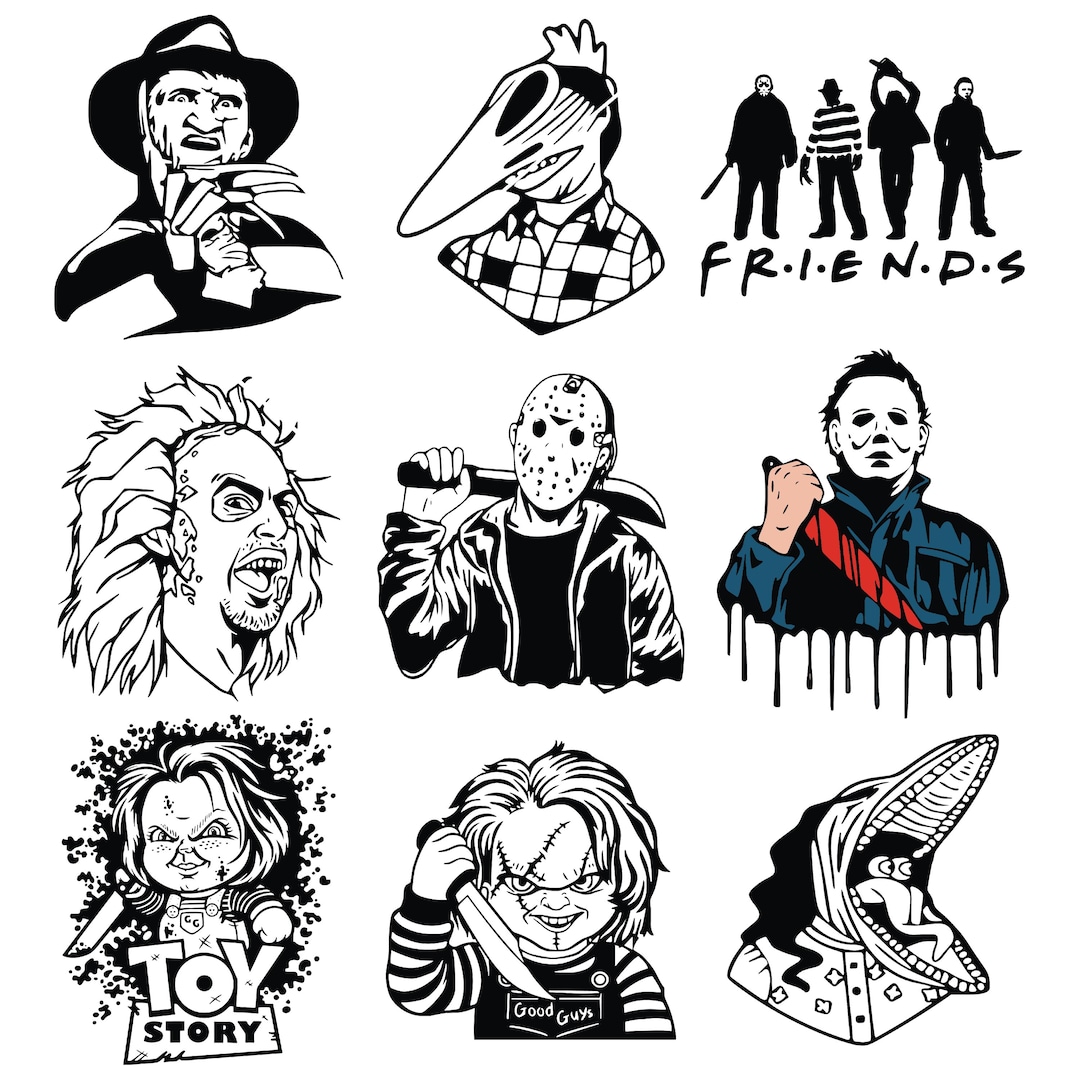 Mega Horror SVG Bundle, Helloween SVG Bundle, Horror Friends SVG ...