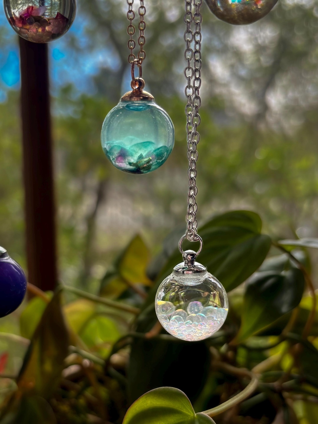 Glass Orb Fidget Necklace - Etsy