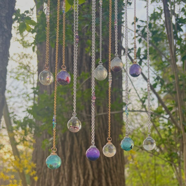 Handmade Glass Orb Pendant - Etsy