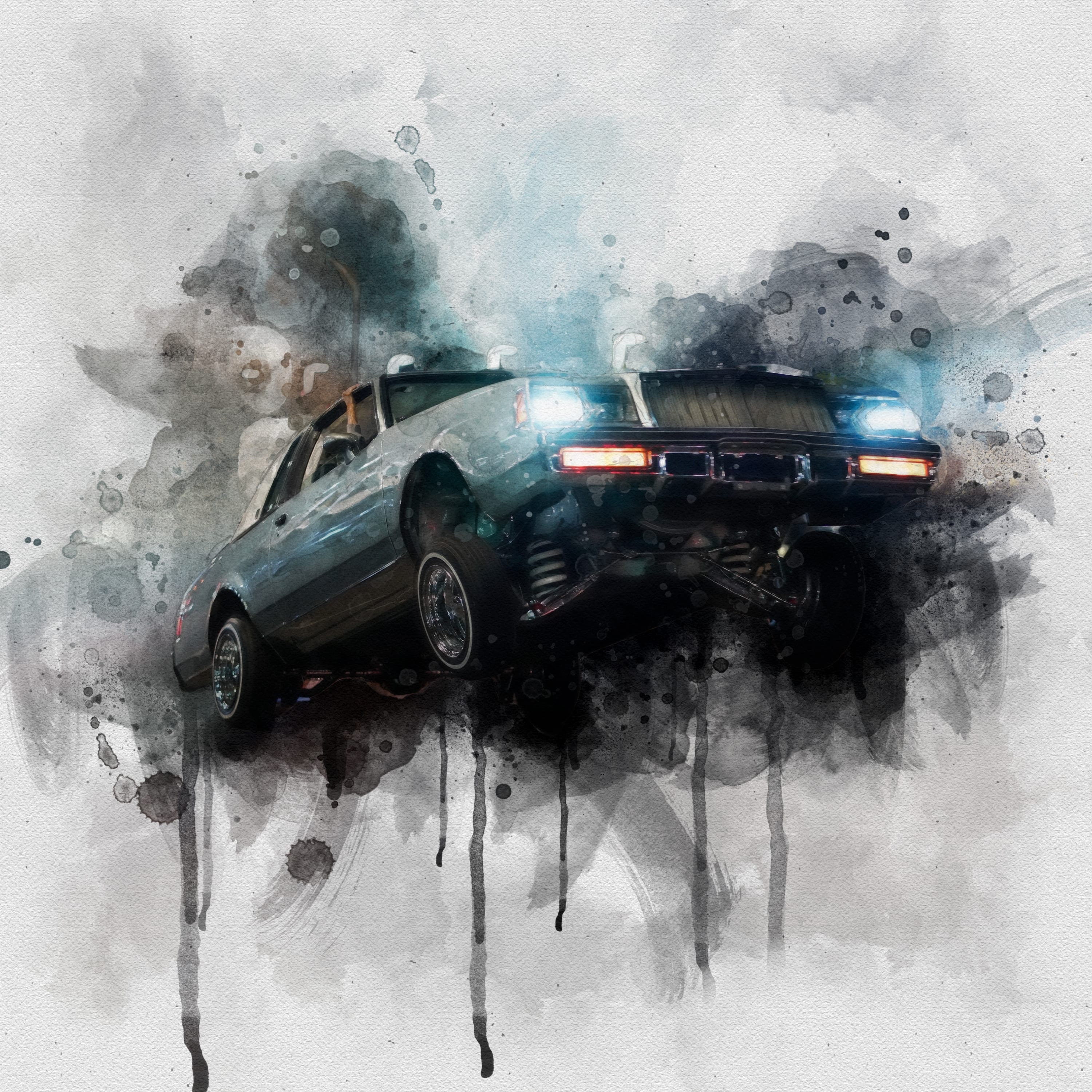 Personalized Car Portrait, Custom Watercolour Style Car Print, Custom ...