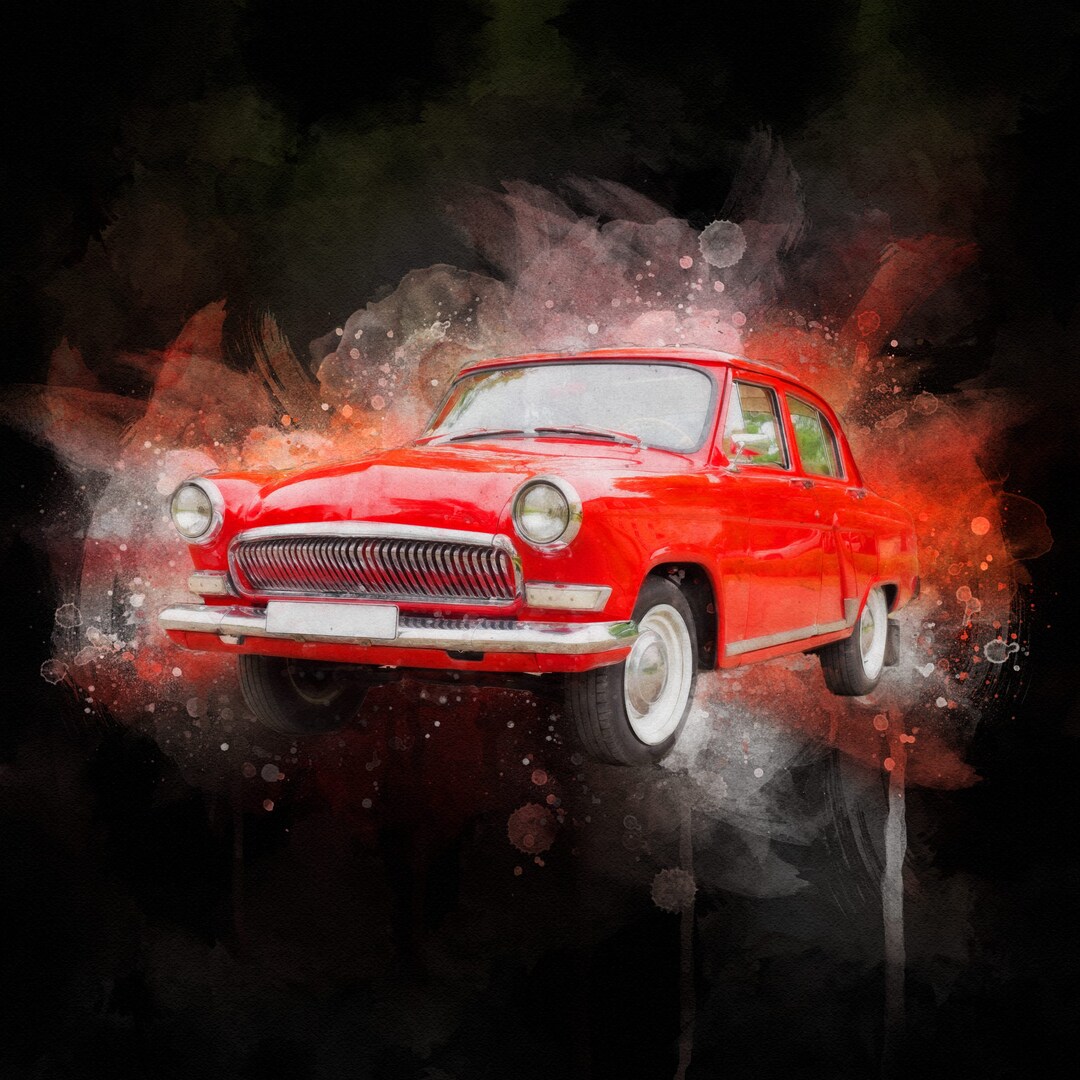 Personalized Car Portrait, Custom Watercolour Style Car Print, Custom ...