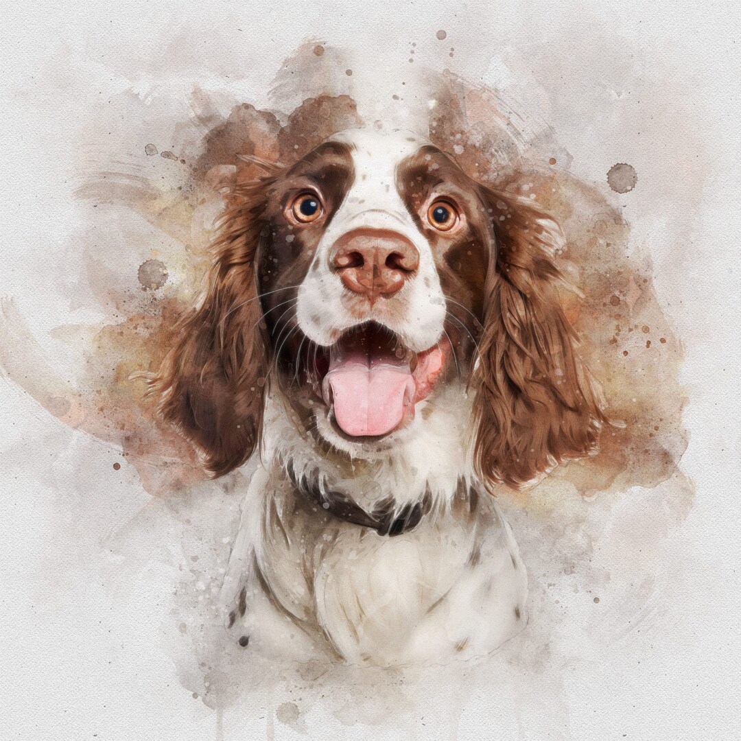 Custom Dog Portrait Watercolor ,painting of Dog Custom, Watercolor Dog ...