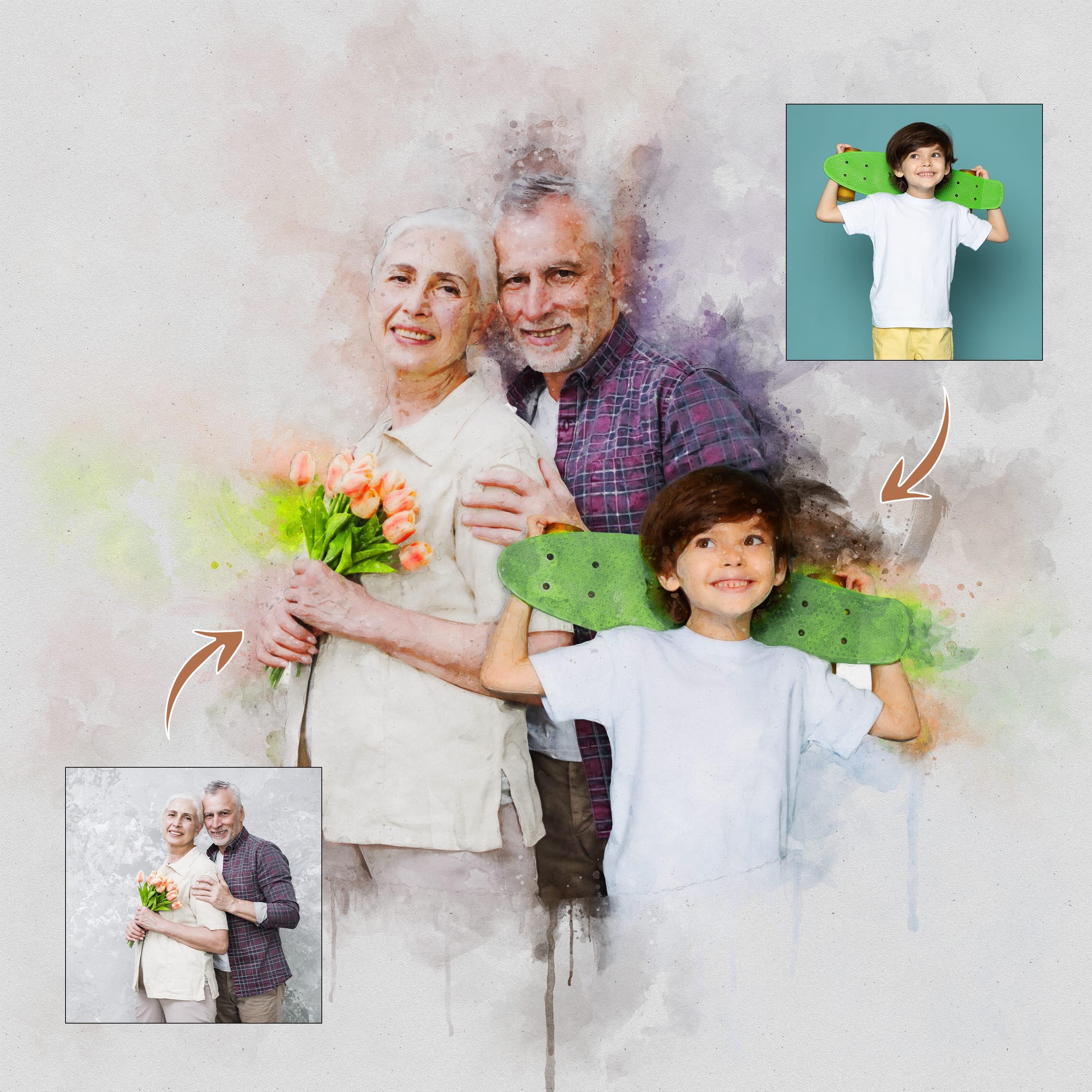 Loved One Portrait · Photo Merge · Add Deceased Loved One to Photo ...