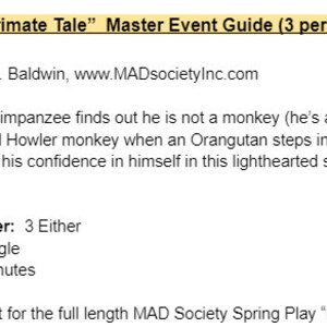 Skit Script A Primate Tale - Etsy