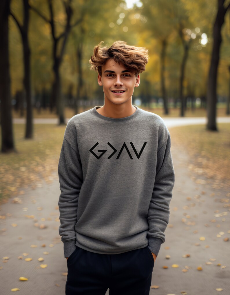Men's Crewneck, Christian Men's, Christian Sweatshirt, God Crewneck ...