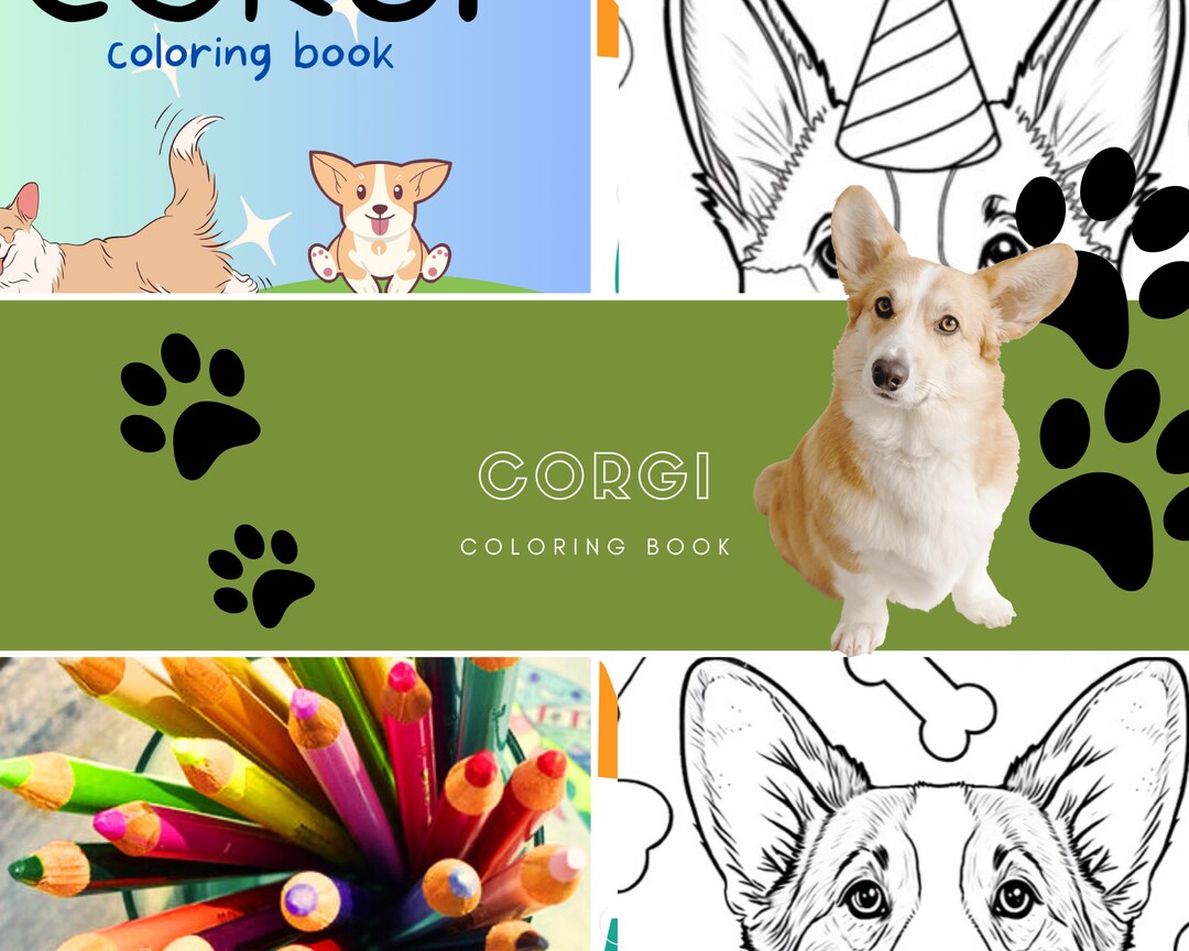Corgi Coloring Book for Dog Lovers of All Ages - Etsy