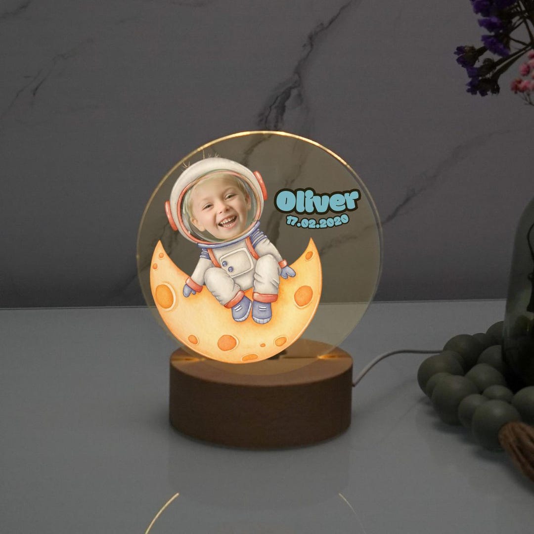 Acrylic Night Lights for the Kids,cartoon Children's Stand,round Stand ...