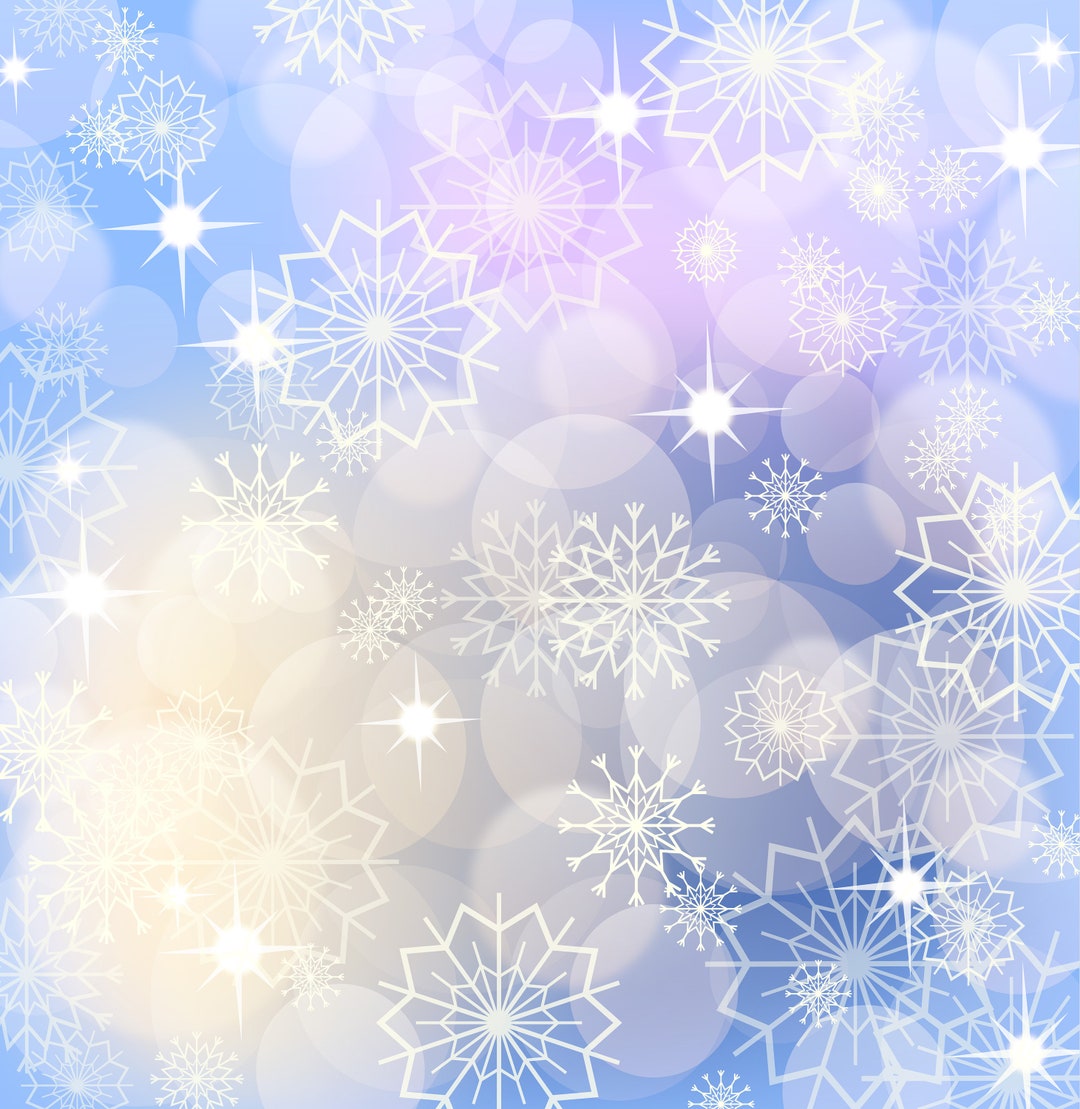 Winter's Beauty: Snowflake Background Digital Files - Instant Download ...