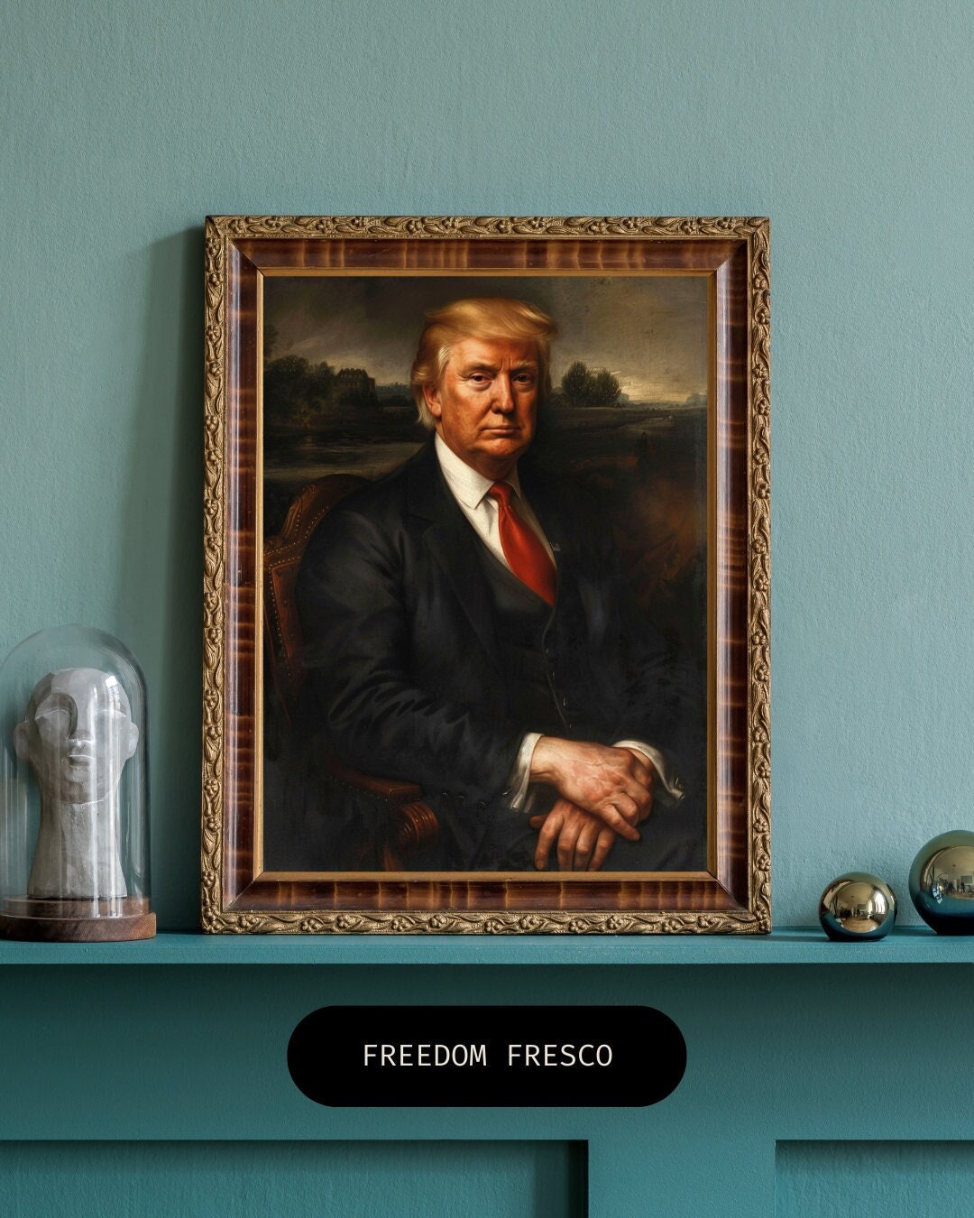Digital Download Classic Portrait of Donald Trump in the Style of Da ...