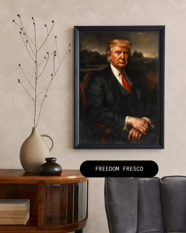 Digital Download Classic Portrait of Donald Trump in the Style of Da ...