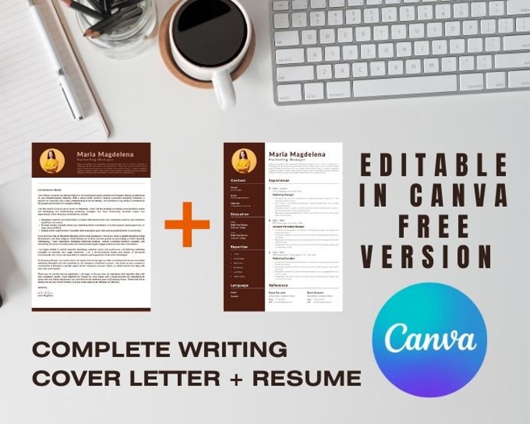 Resume Template for Canva Professional CV Template Canva - Etsy