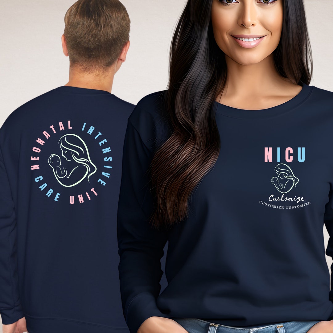 Customized NICU Nurse Long Sleeve Shirt, Neonatal Intensive Care Unit ...