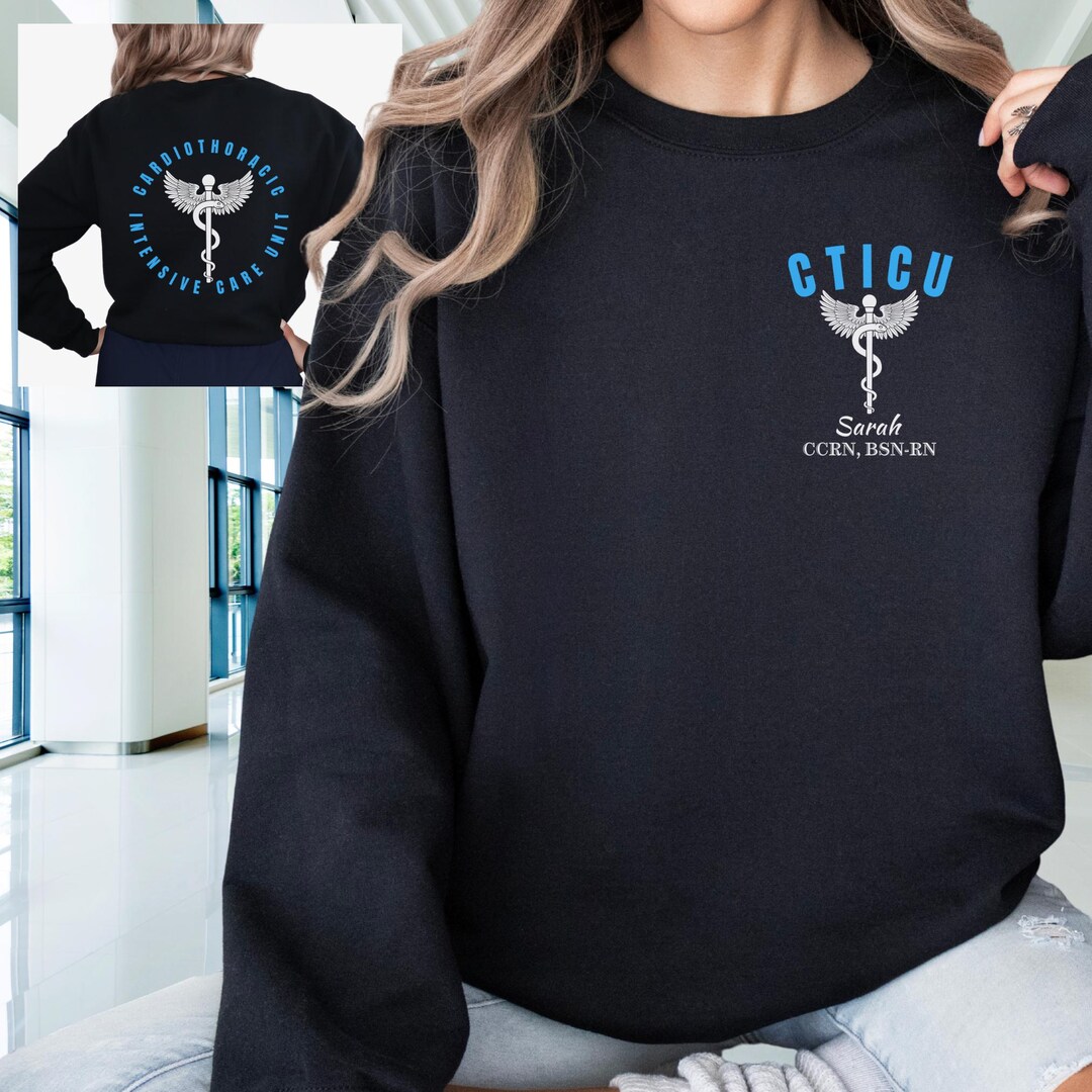 Custom CTICU Shirt: Caduceus Graphic, Cardiothoracic ICU Sweatshirt - Etsy
