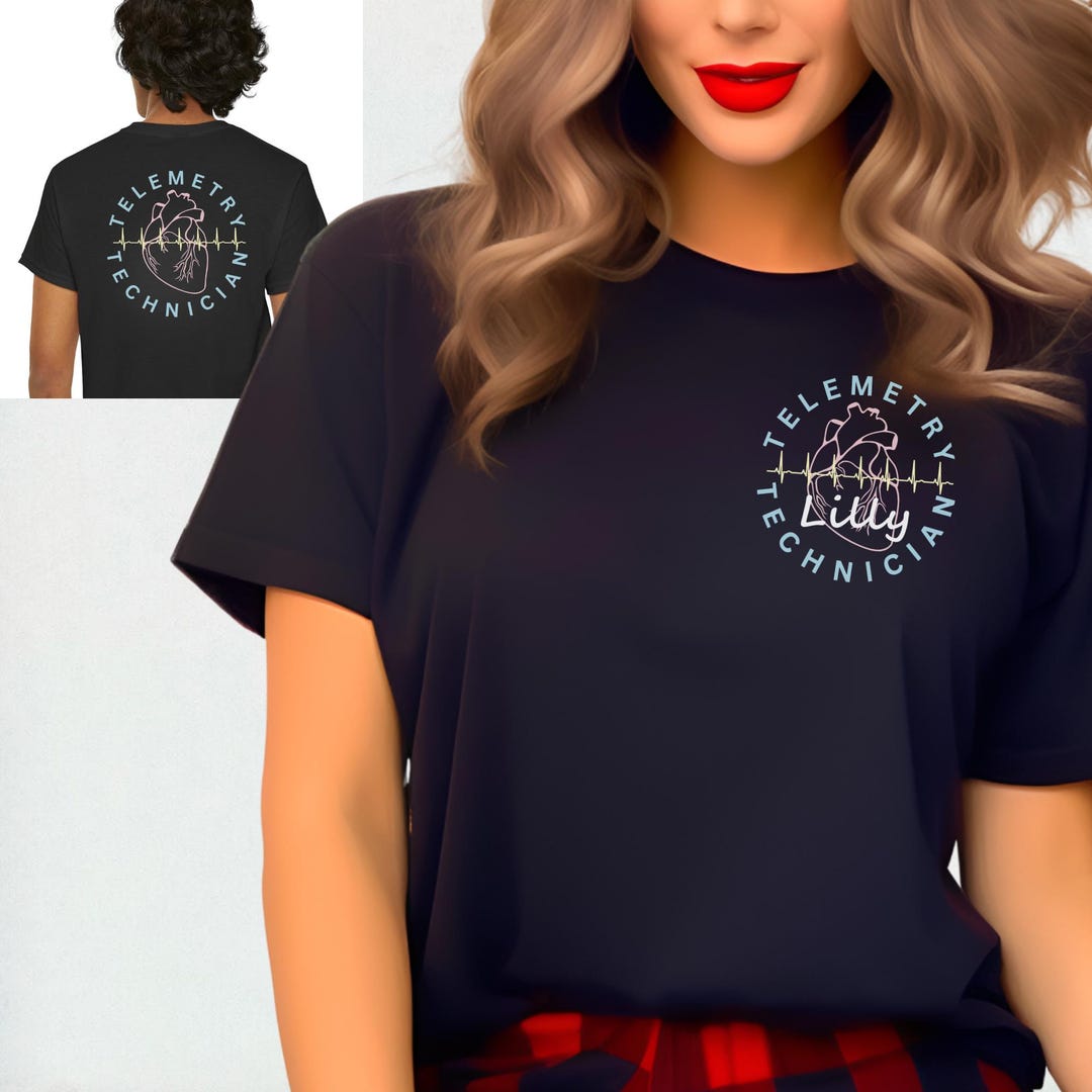 Custom Telemetry Shirt: Personalized Anatomical Heart Tele Nurse ...