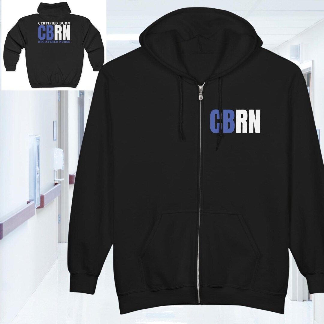 Large Blue and White Font, Burn Nurse Shirts, CBRN Shirt: Burn ICU, RN ...