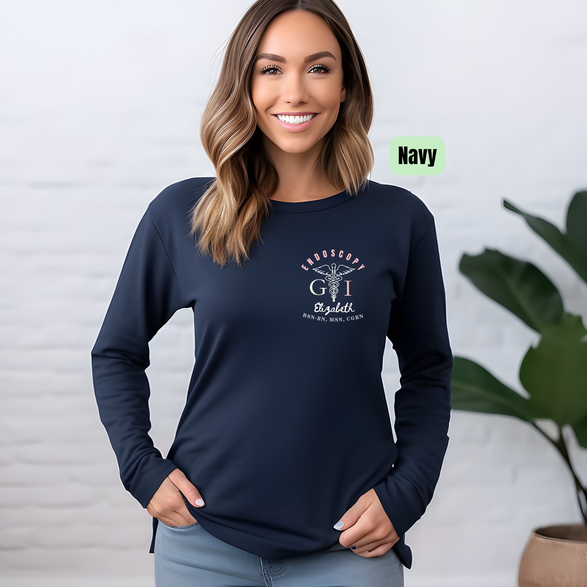 Custom Medical, Stomach Graphic, GI Long Sleeve Shirt, Personalized GI ...