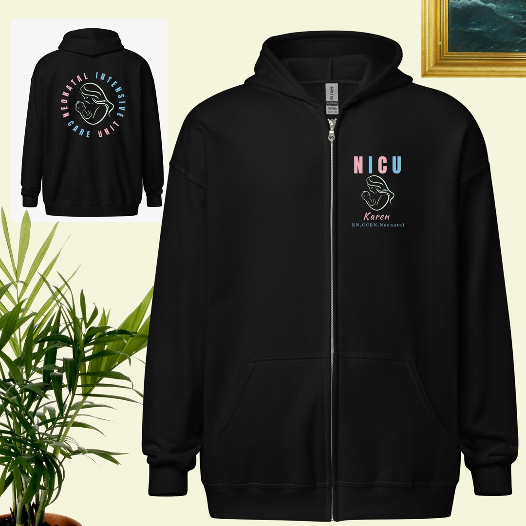 Personalized NICU, NICU Jacket, Hoodie, NICU Tshirts, Neonatal ...