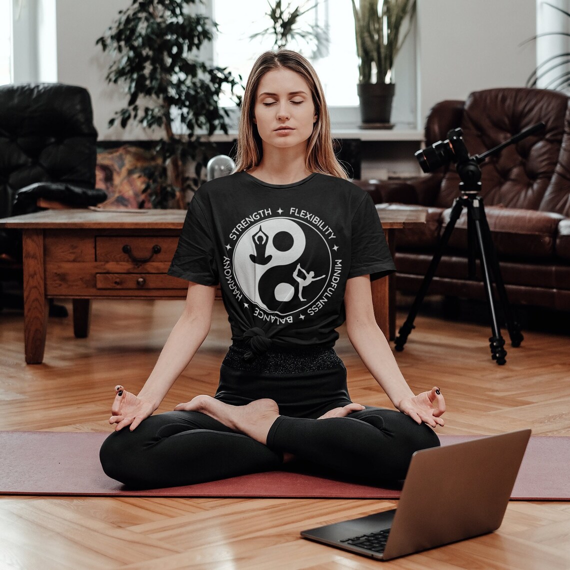 Yin-yang Balance: Yoga & Pilates Edition Unisex Jersey Short Sleeve Tee ...