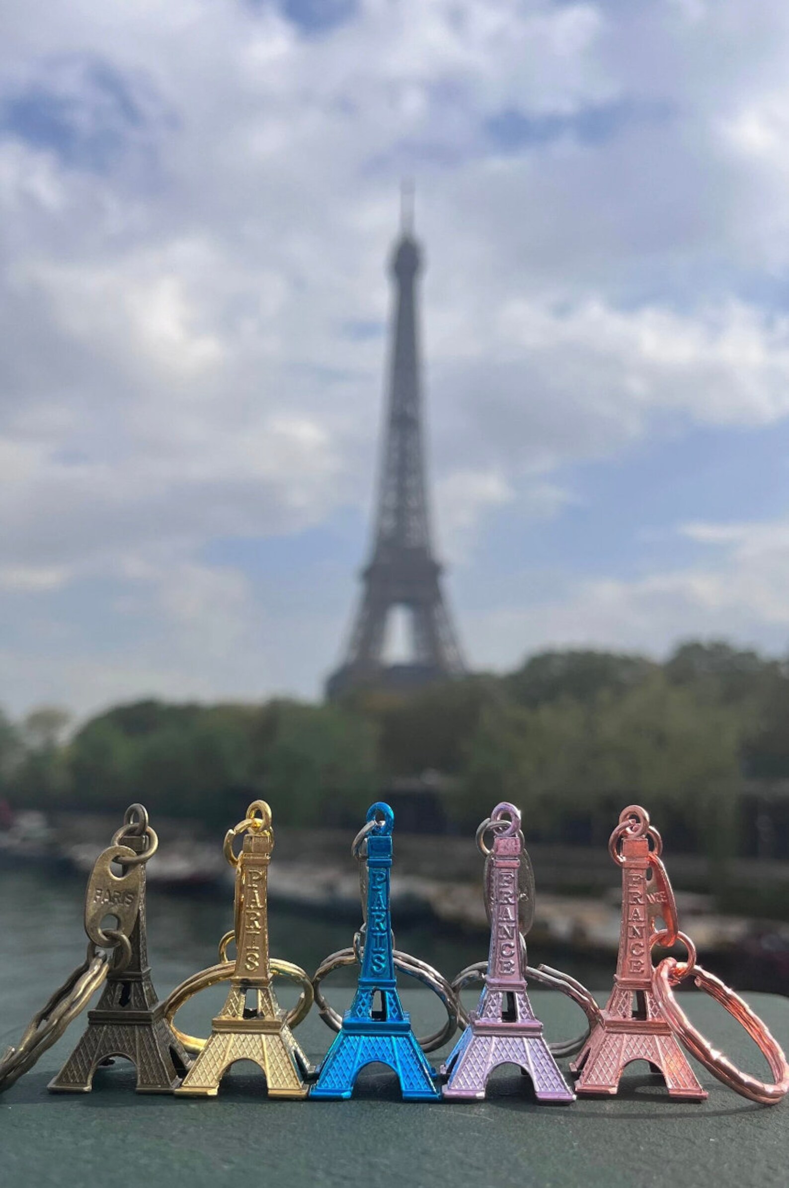 Set of 3 Eiffel Tower Keychains – Authentic Parisian Charm in Your ...