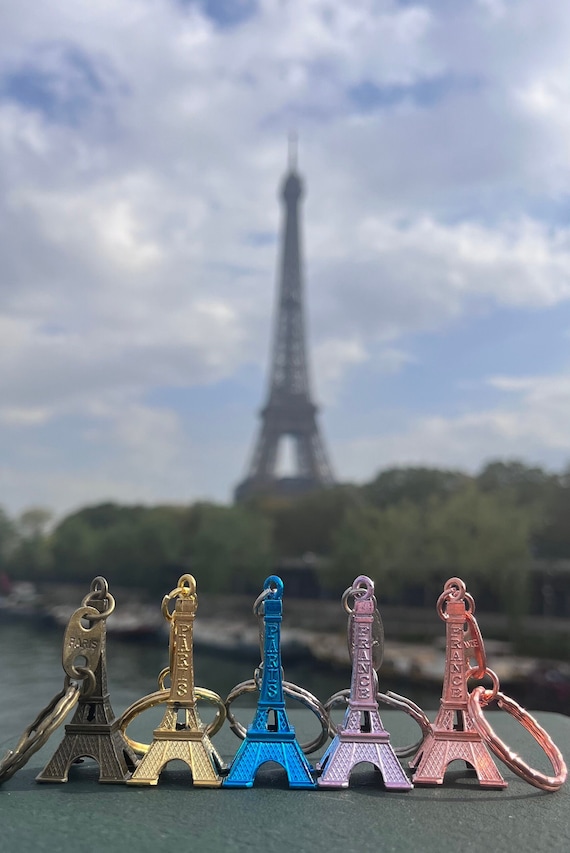 Set of 5 Eiffel Tower Keychains Authentic Parisian Charm in Your Pocket Etsy