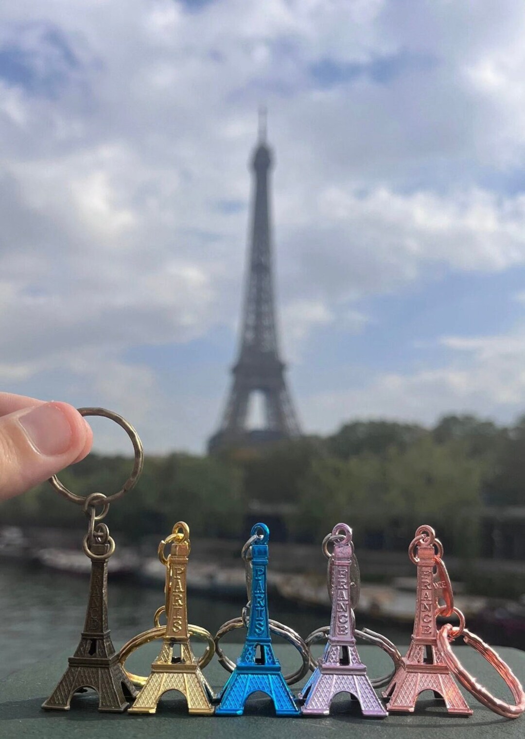 Set of 3 Eiffel Tower Keychains – Authentic Parisian Charm in Your ...