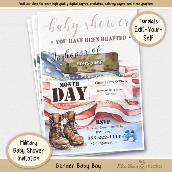Army Baby Shower - Etsy
