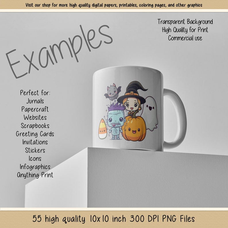 Kawaii Halloween Clip Art - Etsy