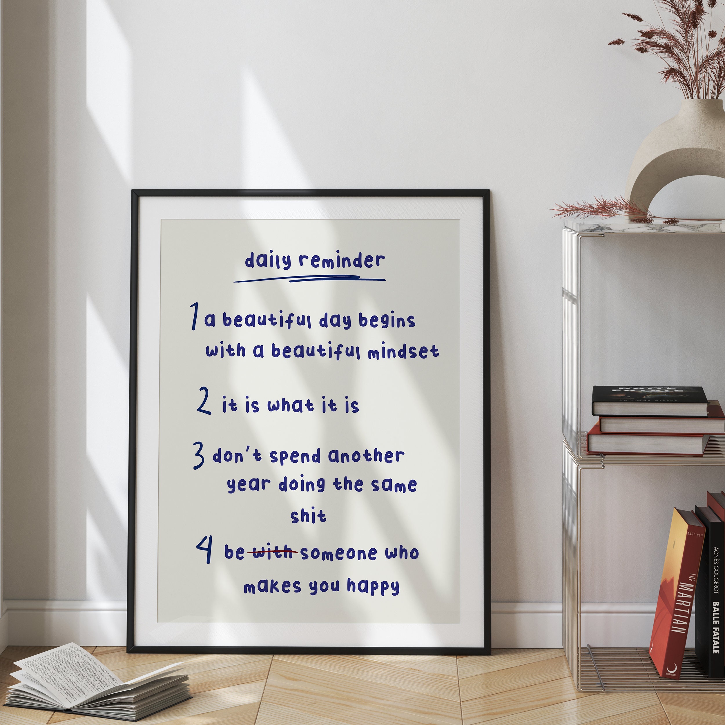 Daily Reminder Positive Quotes Printable Wall Art, Trendy Inspirational ...