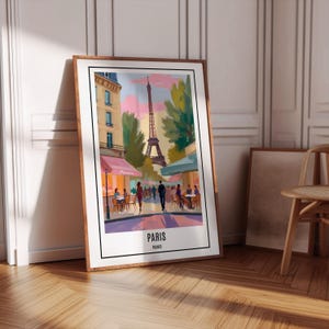 Paris Travel Poster, Eiffel Tower Print, Paris Art Print, Parisian Wall ...