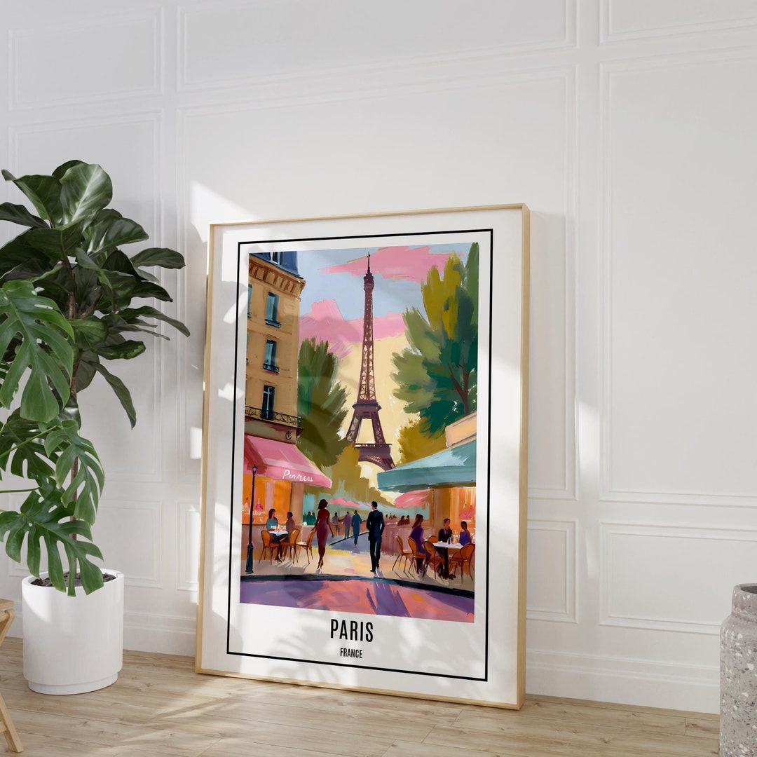 Paris Travel Poster, Eiffel Tower Print, Paris Art Print, Parisian Wall ...