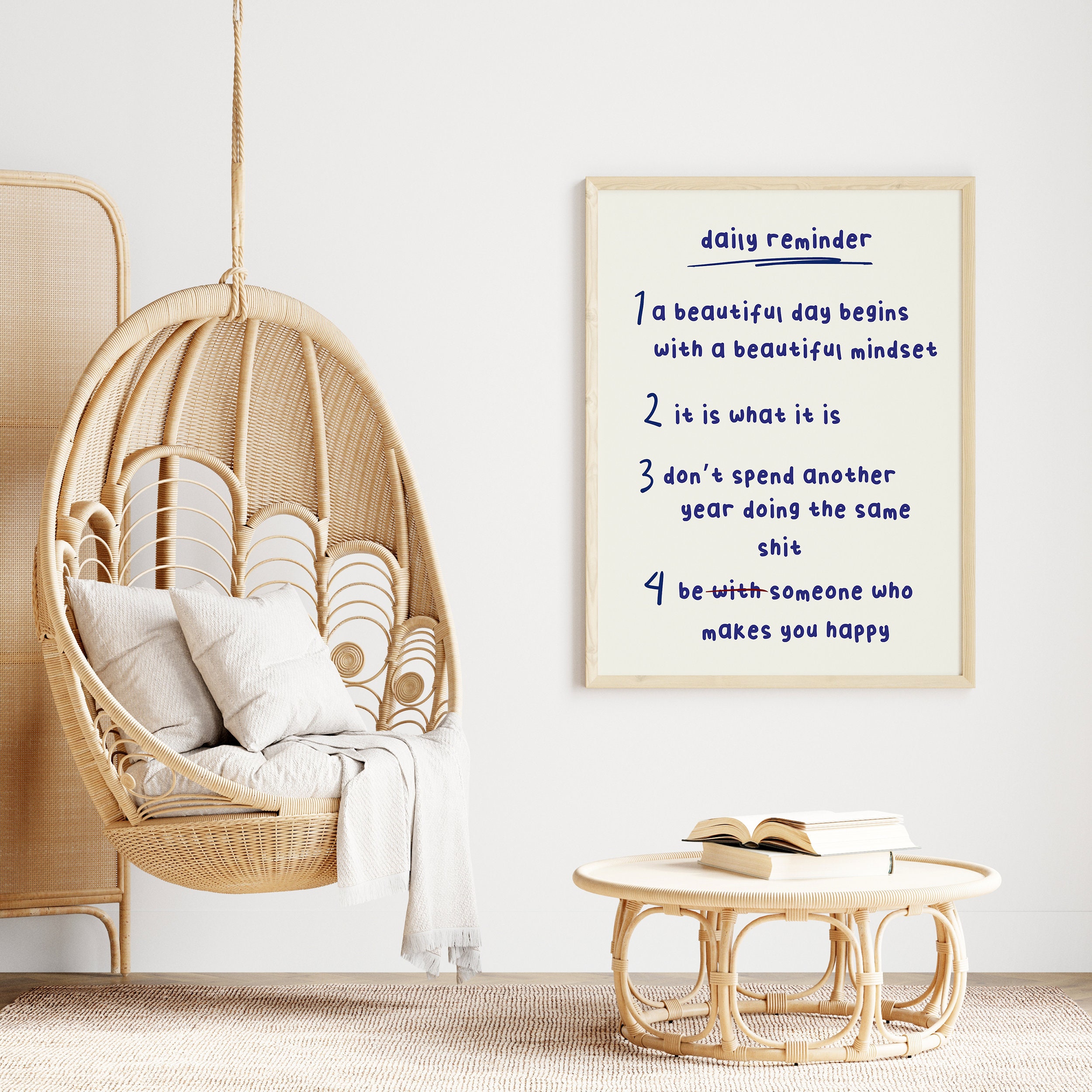 Daily Reminder Positive Quotes Printable Wall Art, Trendy Inspirational ...