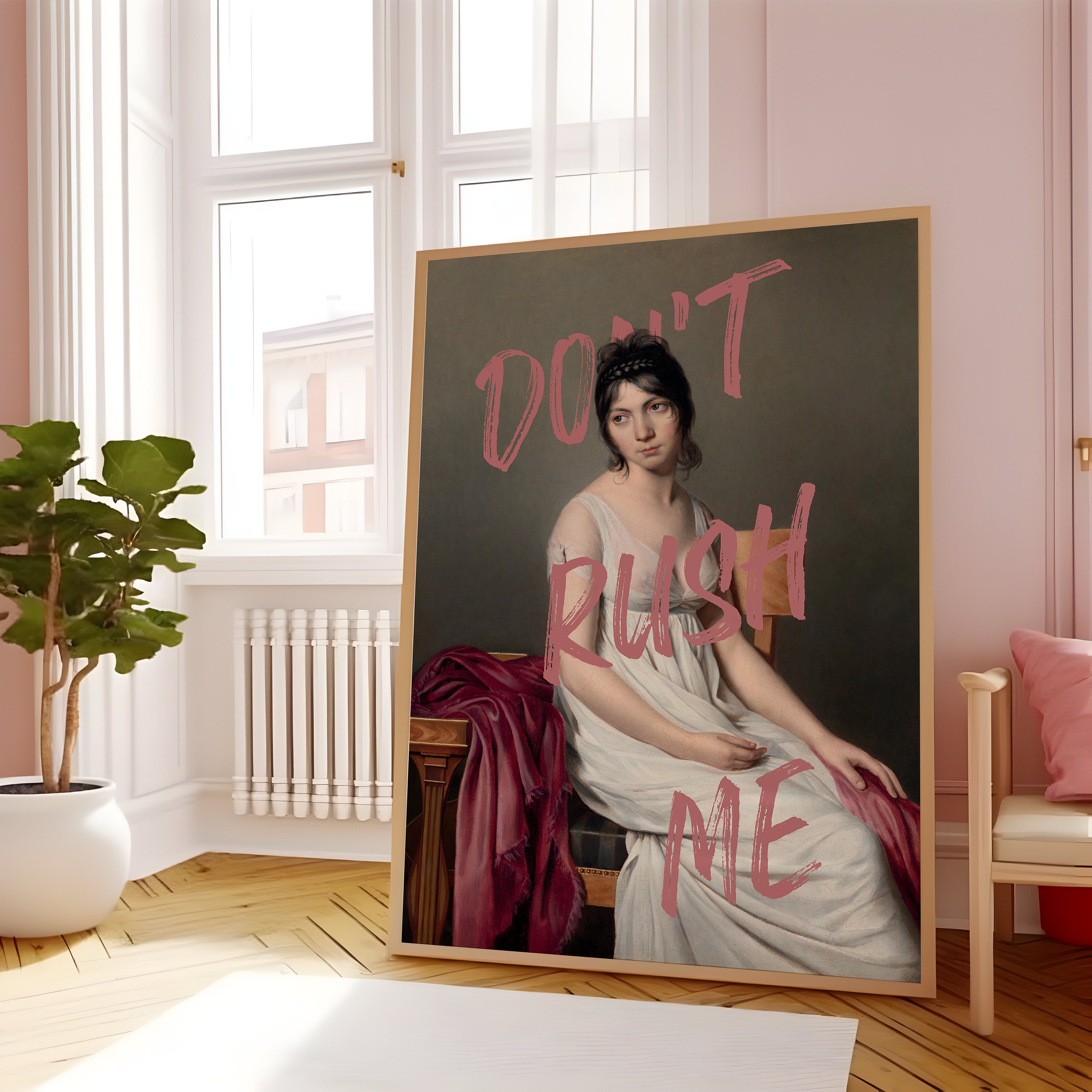 Dont Rush Me Altered Art Print, Vintage Woman Portrait, Eclectic Wall ...