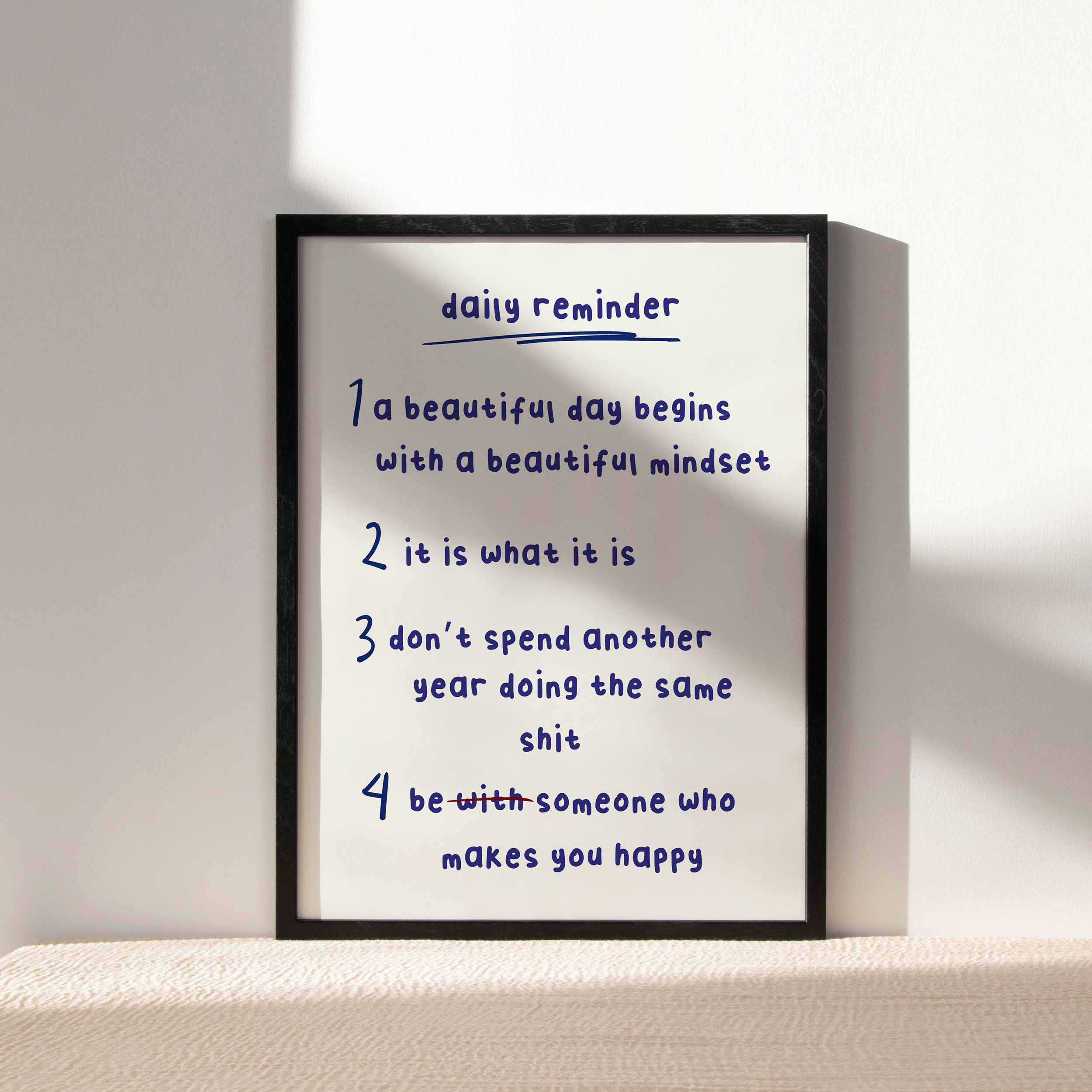 Daily Reminder Positive Quotes Printable Wall Art, Trendy Inspirational ...
