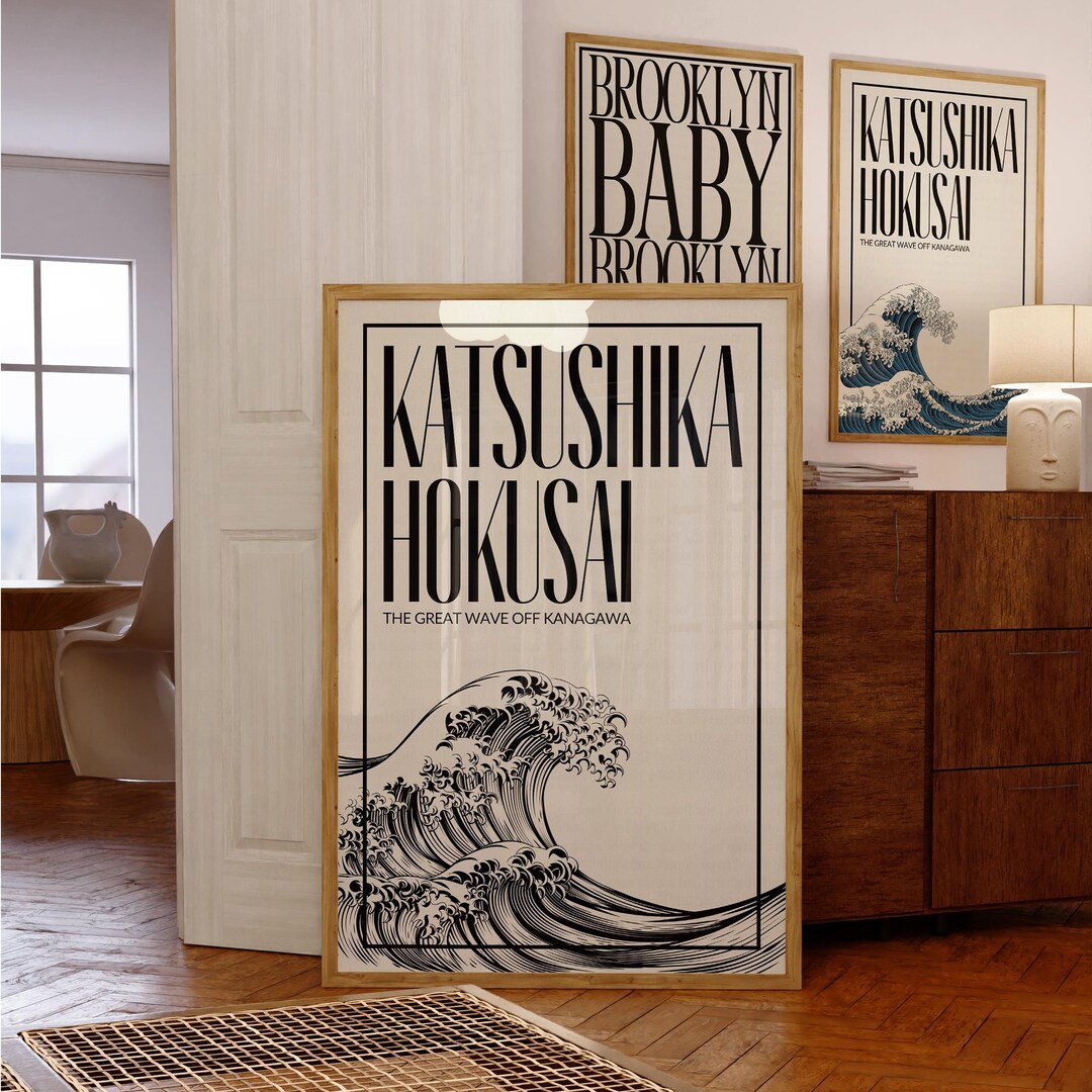 The Great Wave off Kanagawa Print, Katsushika Hokusai Poster, Japanese ...