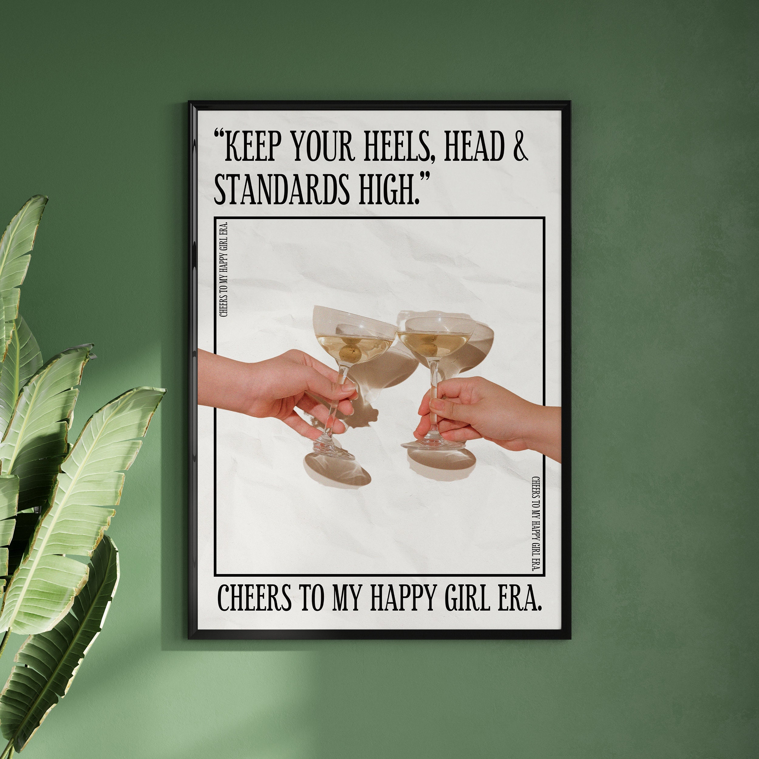 Keep Your Heels Head and Standards High Girly Quotes Cheers Print ...