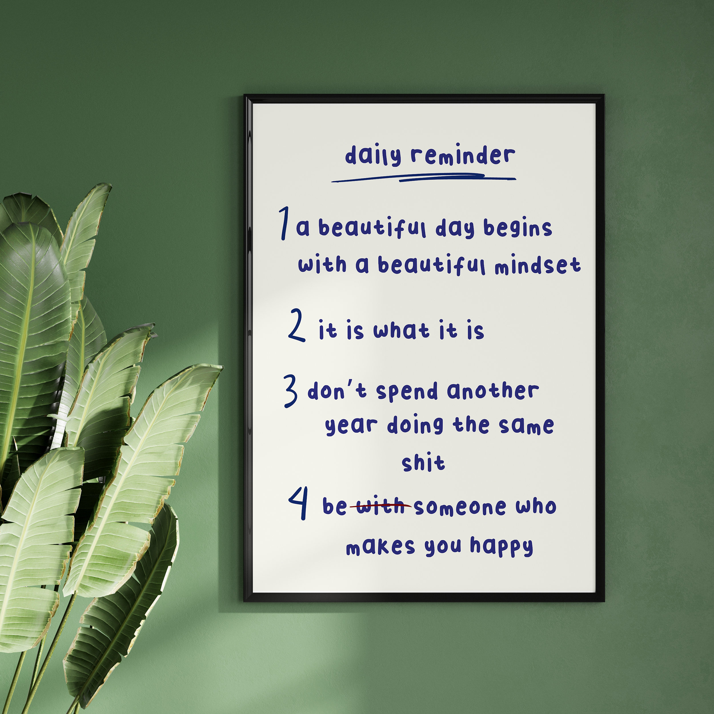 Daily Reminder Positive Quotes Printable Wall Art, Trendy Inspirational ...