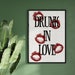 Drunk in Love Print, Kiss Poster, Printable Retro Wall Art 70s Art ...