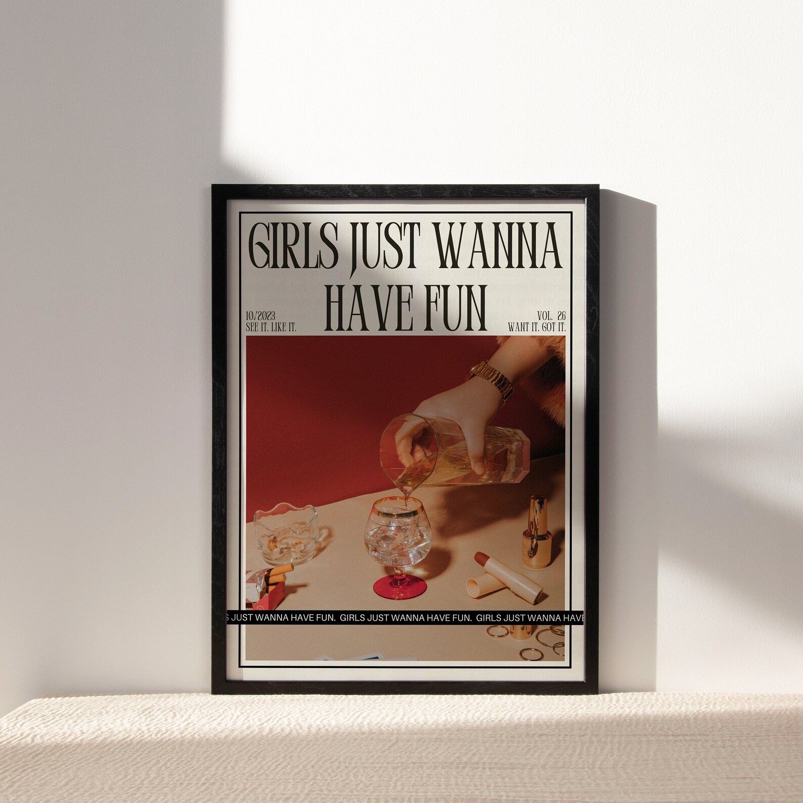 Girls Just Wanna Have Fun Print Trendy Wall Art Magazine - Etsy
