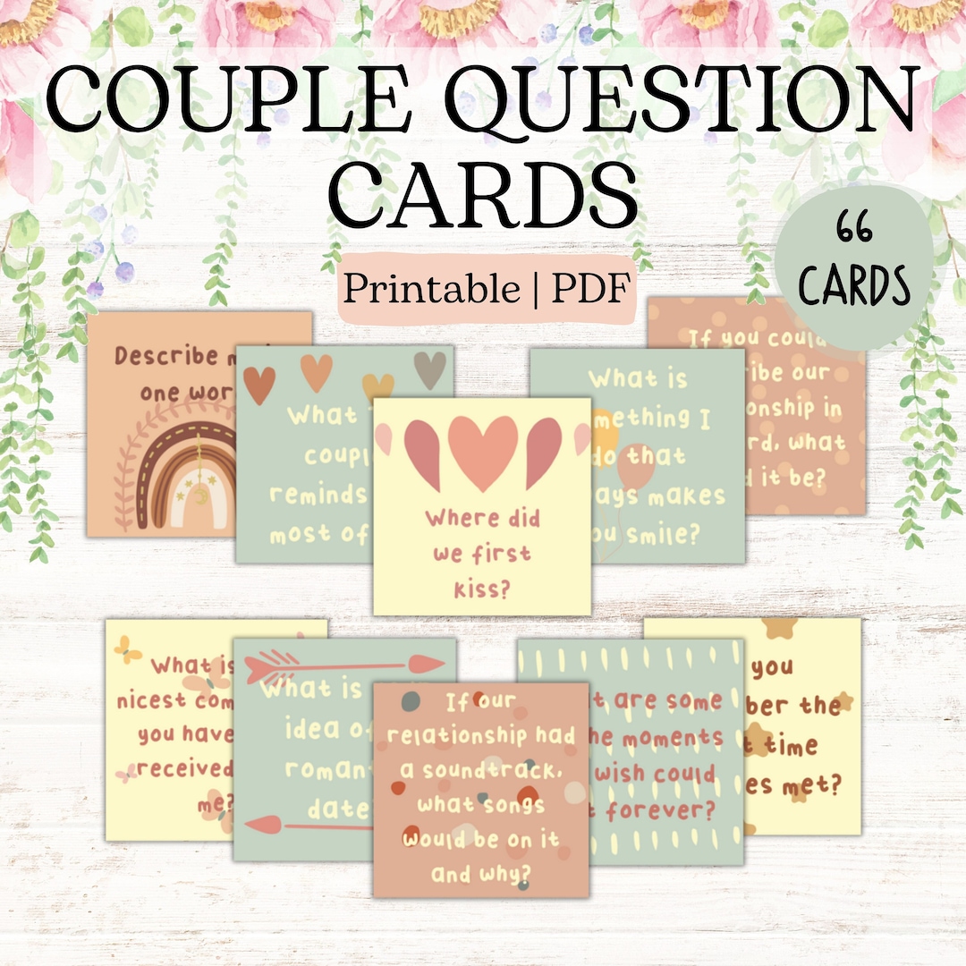 Couple Question Cards, Conversation Starters Cards, Date Night Cards ...