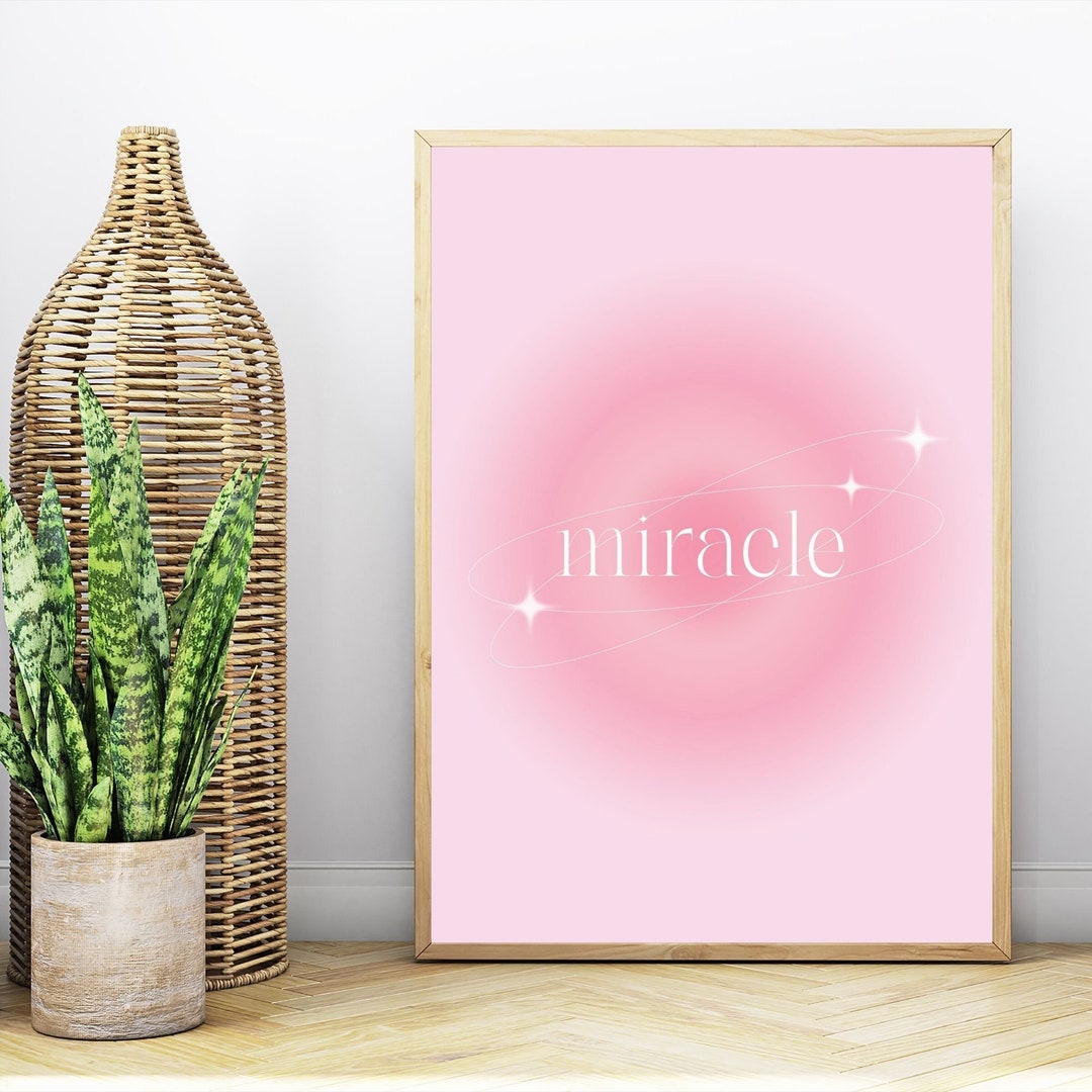 Pink Aura Print Gradient Aura Poster Manifestation Wall Art Instant ...