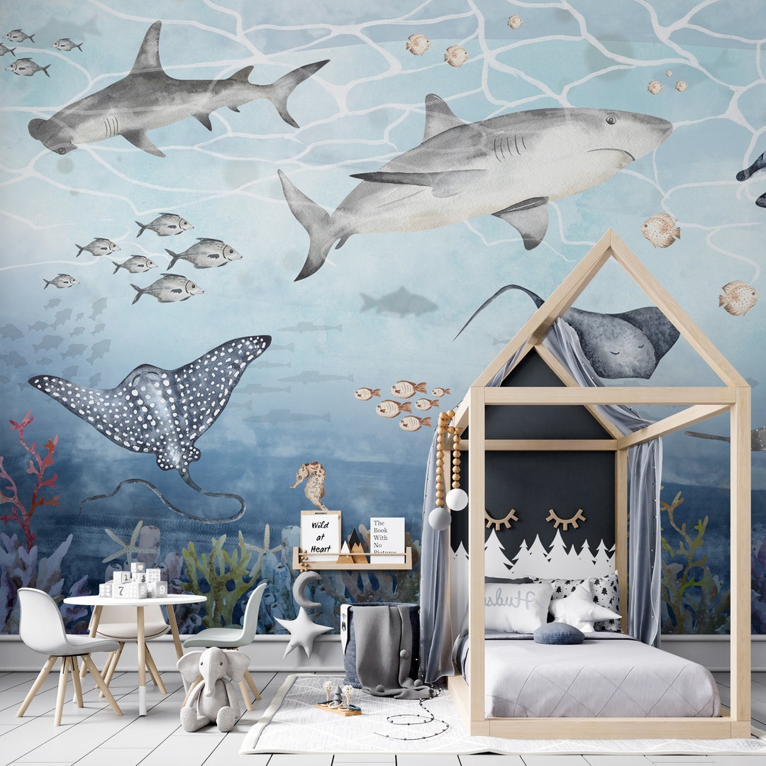 Kids Wallpaper-animals Fish Wall Mural-peel and Stick Wallpaper ...