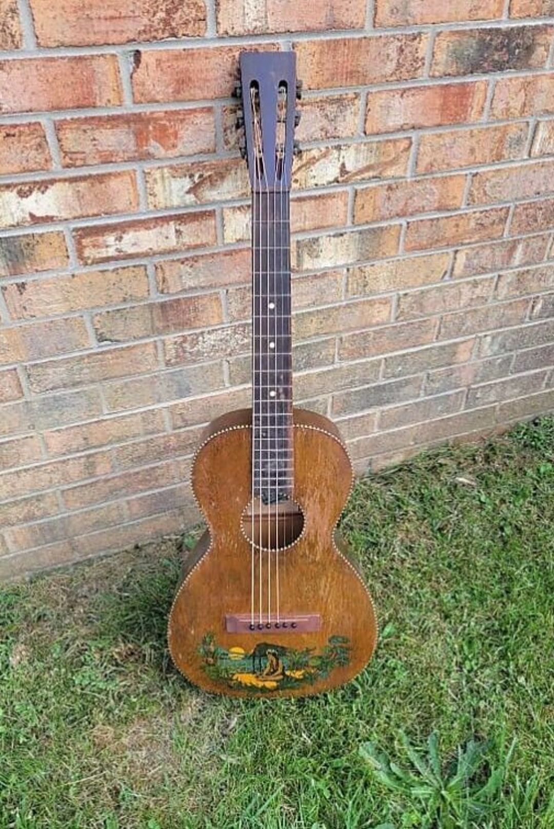 1930's Supertone Aloha Hawaiian Decal Parlor Size Guitar - Etsy